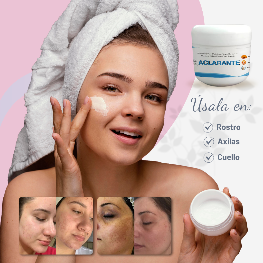 Crema aclarante de piel: El secreto para un rostro sin manchas y lleno – Landtech